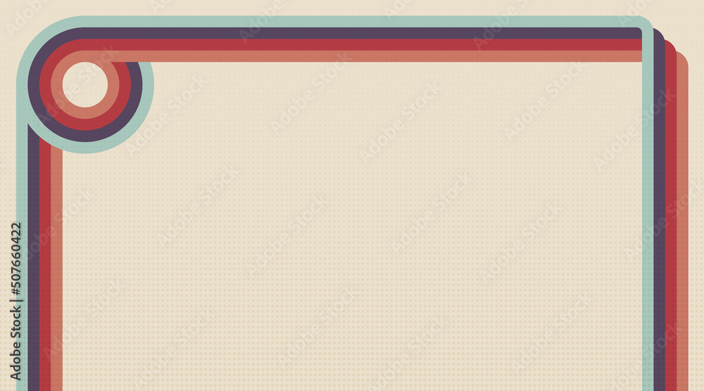 Retro background with stripes and half-tone square texture in 1970s ...