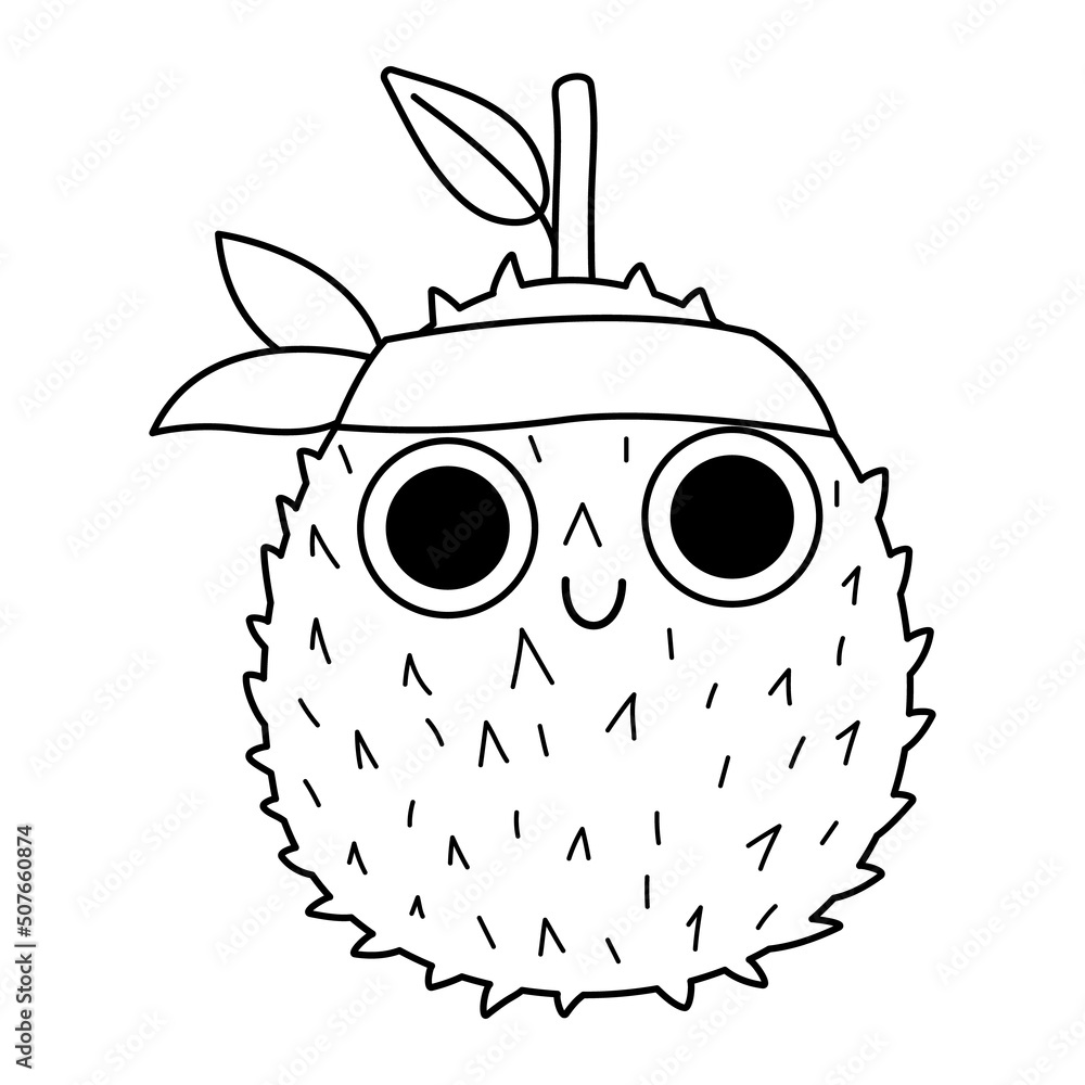 Durian Coloring Page