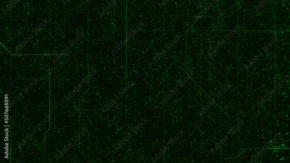 Scheme of lines on green background. Animation. Diagram with moving ...