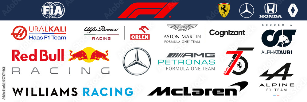 F1. Alfa Romeo Racing Orlen, AlphaTauri Honda, Alpine F1, Aston Martin ...