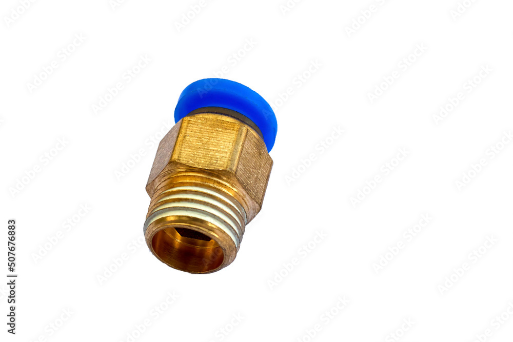 straight collet fitting for clamping a pneumatic tube Stock Photo ...