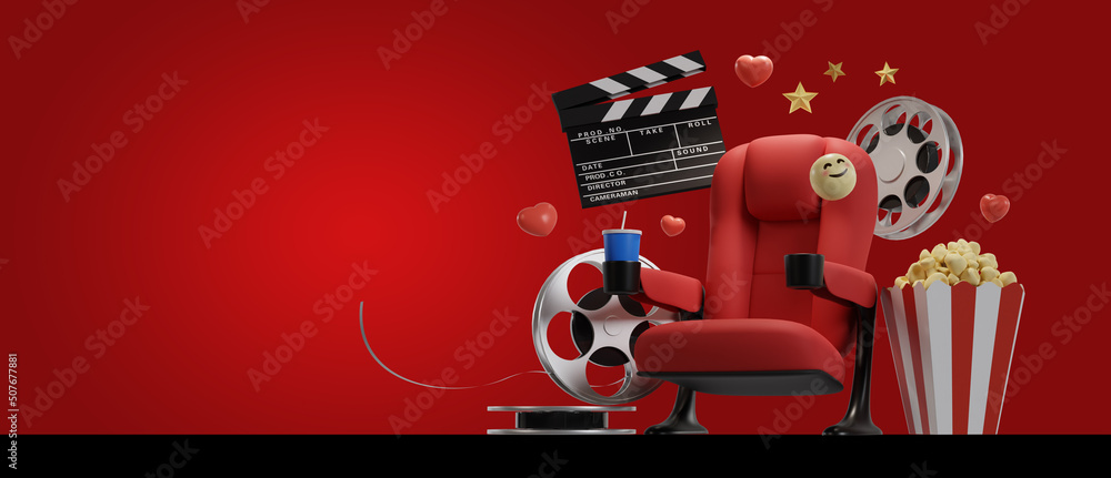 Cinema movie background concept. Cinema seat watch movie concept with ...