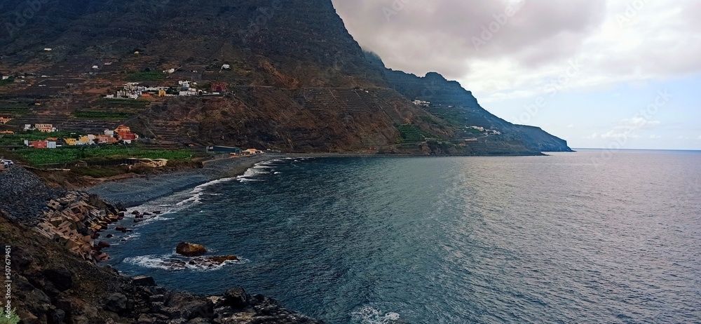 Playa de Hermigua en la Gomera Stock Photo | Adobe Stock