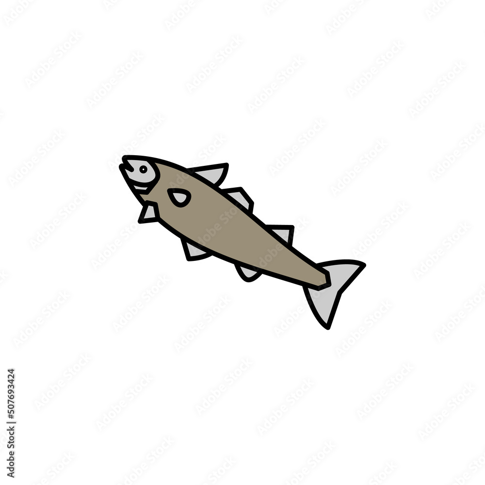 cod, fish line icon. signs and symbols can be used for web, logo ...