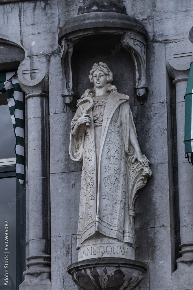 Architectural fragments of Art Nouveau style White House (Het Witte ...