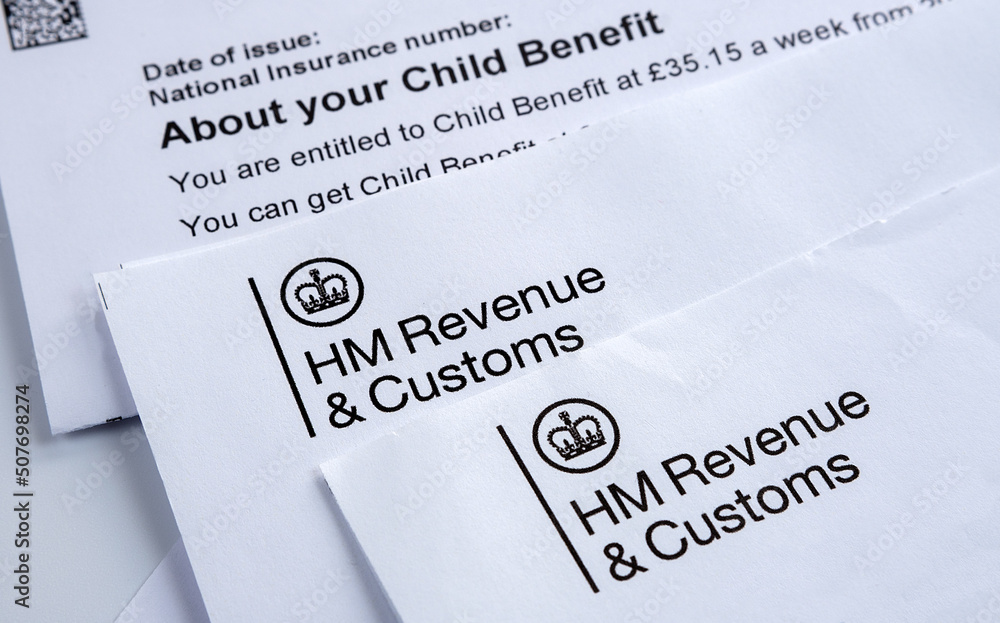Genuine HMRC Award notification letter about Child Benefit. Stafford ...