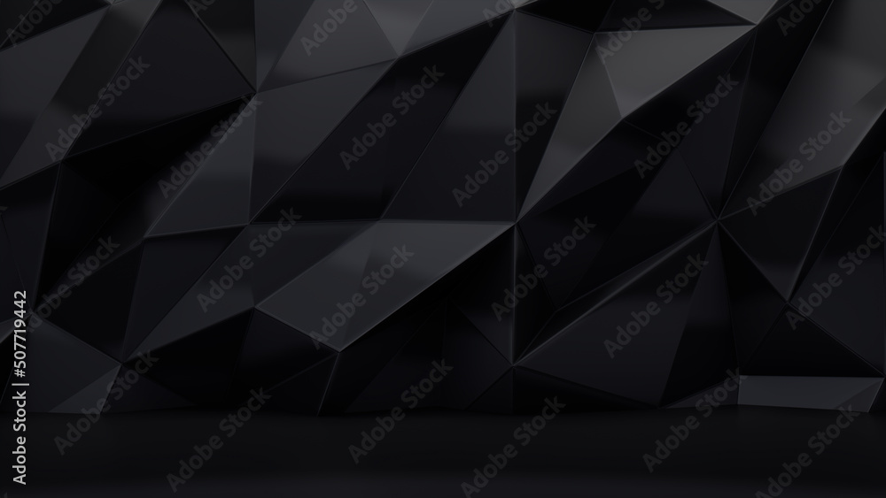 Black Abstract 3D Background. Stock Illustration | Adobe Stock
