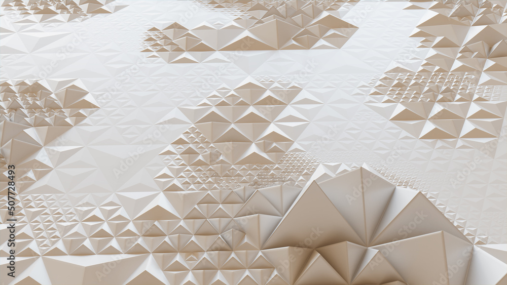 Light Modern Surface with Tetrahedrons. White, Geometric 3d Texture ...