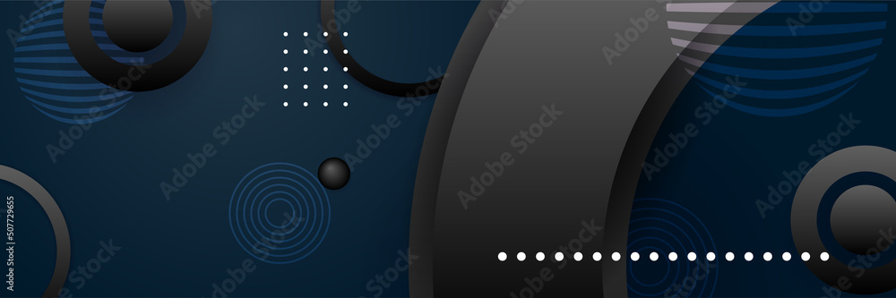 Black and blue abstract banner background Stock Vector | Adobe Stock