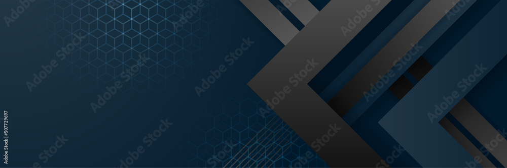 Black and blue abstract banner background Stock Vector | Adobe Stock