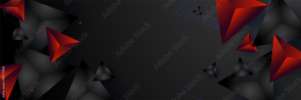 Black and red abstract banner background Stock Vector | Adobe Stock