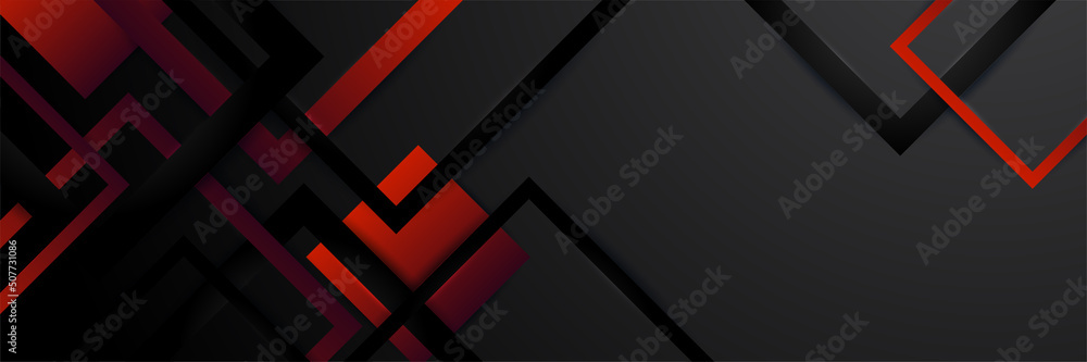 Black and red abstract banner background Stock Vector | Adobe Stock
