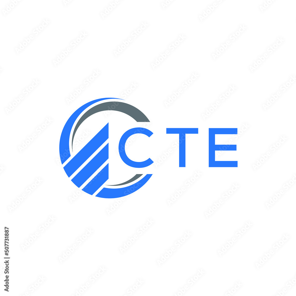 CTE letter logo design on white background. CTE creative initials ...