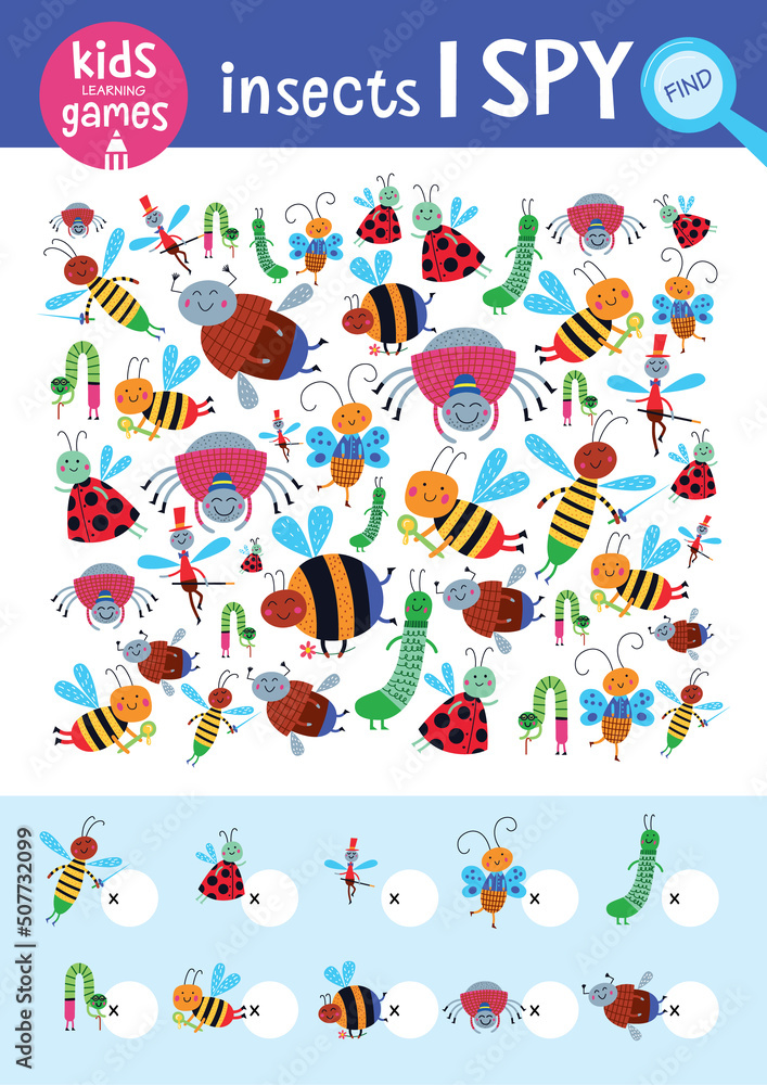 Find the same pictures and count it. Kids learning games collection ...