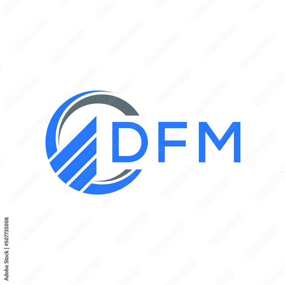 DFM Flat accounting logo design on white background. DFM creative ...