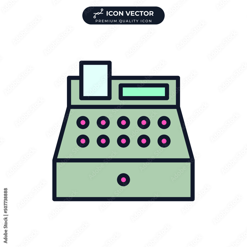 cash register icon symbol template for graphic and web design ...