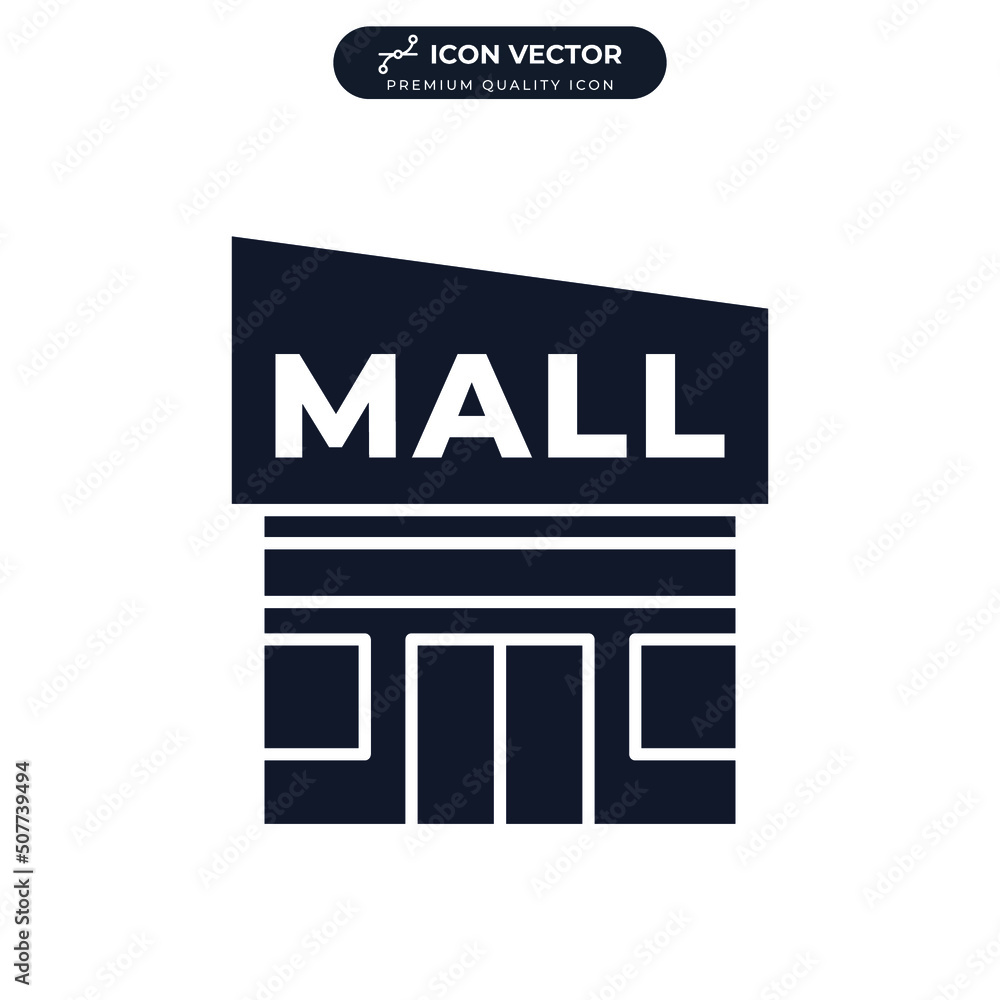 mall building icon symbol template for graphic and web design ...