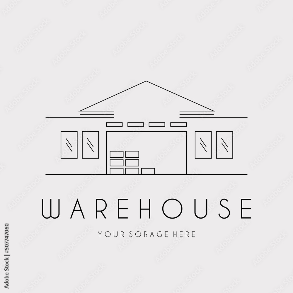 logo template for warehouse for storage Stock Vector | Adobe Stock
