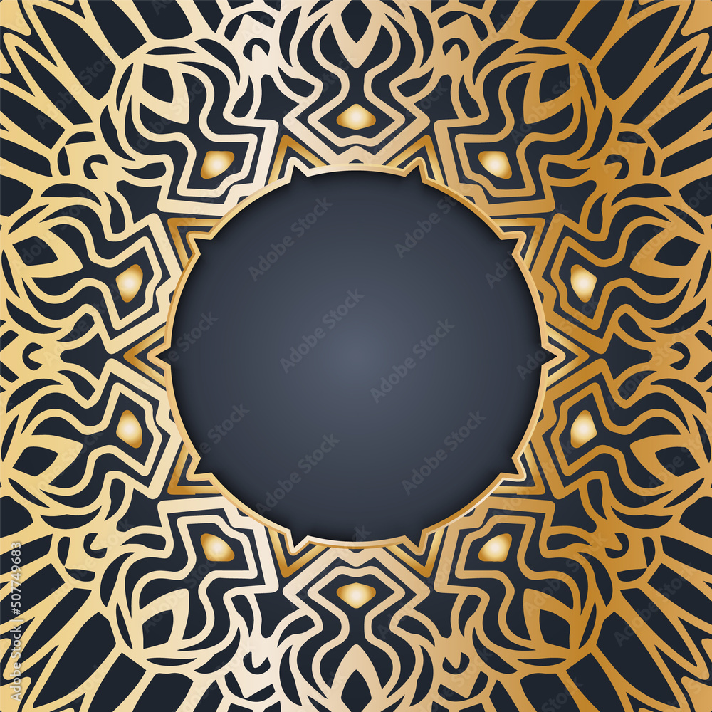Luxury gold border frame islamic ornament Stock Illustration | Adobe Stock Luxury gold border frame islamic ornament Stock Illustration | Adobe Stock