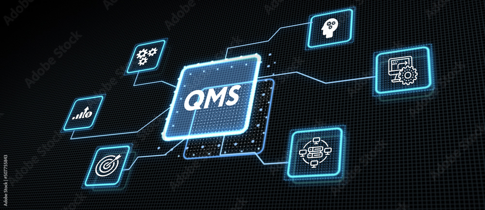 Quality management system business and industrial technology concept ...