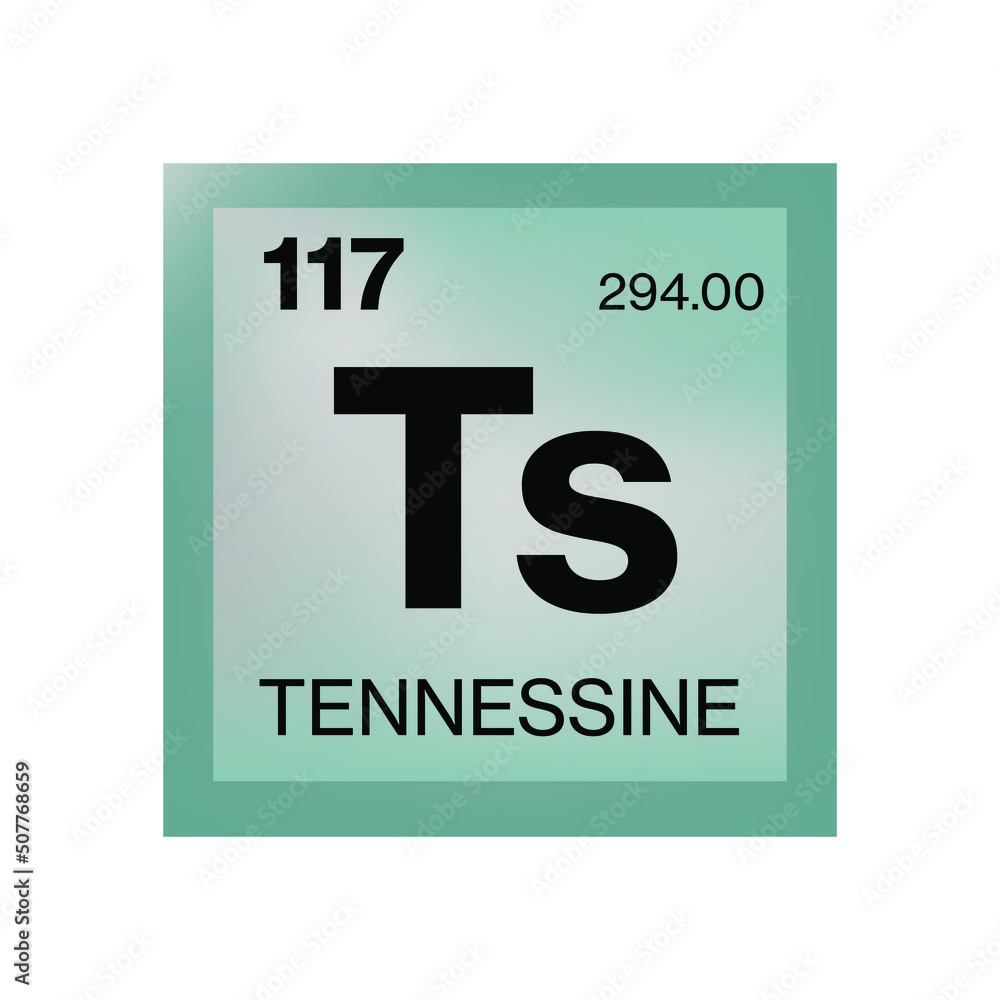 Tennessine element from the periodic table Stock Vector | Adobe Stock