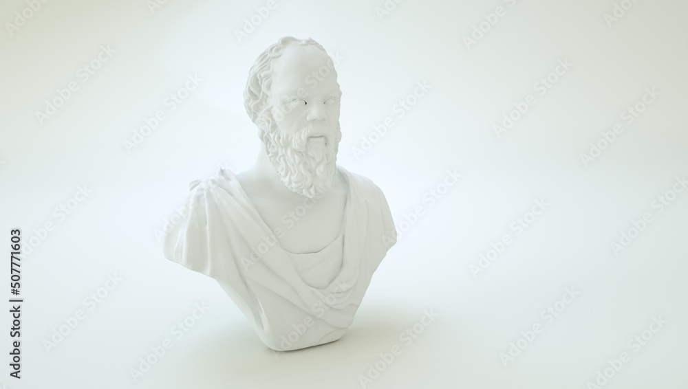 Marble statue of the Great ancient Greek philosopher Socrates Stock ...