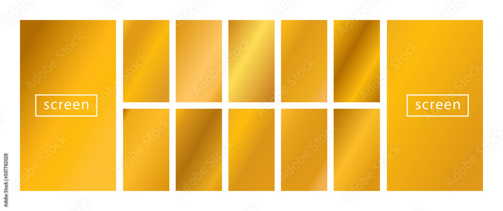 Mobile screen lock display collection of colorful backgrounds in trendy ...