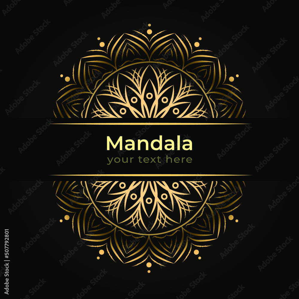 luxury mandala invitation card design , antistress coloring book cover ...