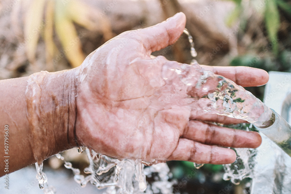 water splash on body parts Stock Photo | Adobe Stock