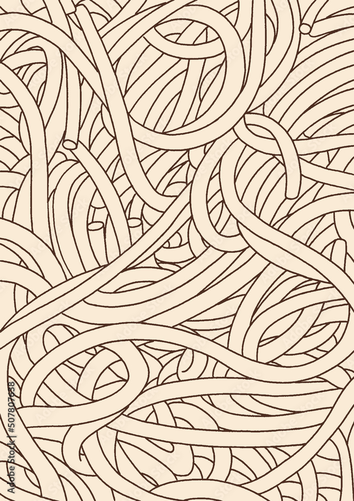 Spaghetti line art. Abstract noodle background Stock Vector | Adobe Stock