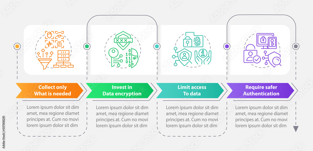 Winning users trust rectangle infographic template. Digital pattern ...