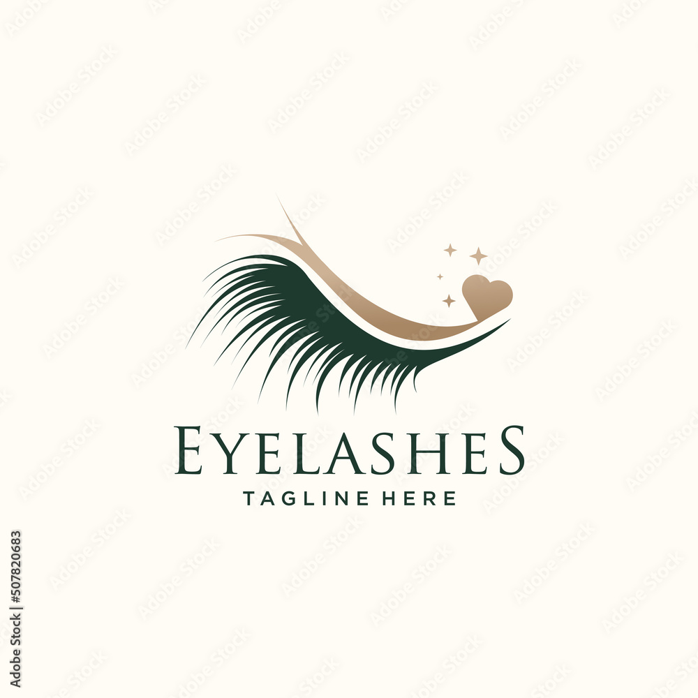 Eyelashes logo icon with modern beauty concept design Premium Vector ...