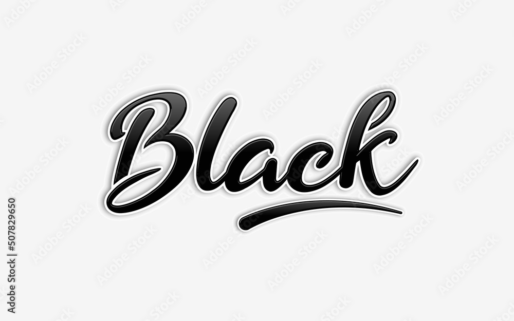 Black text effect template premium style Stock Vector | Adobe Stock