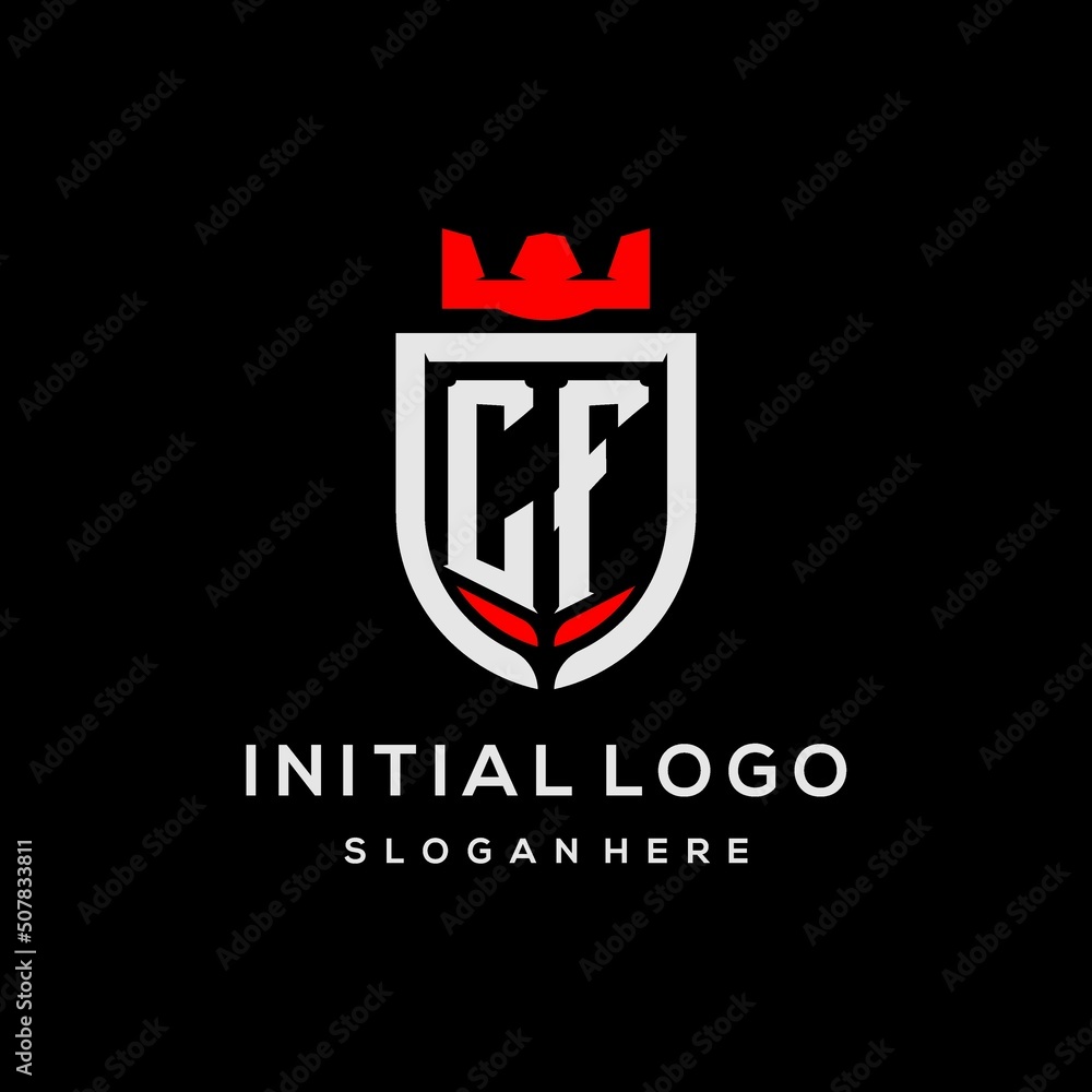 Letter CF shield logo gaming, creative esport logo monogram ideas Stock ...