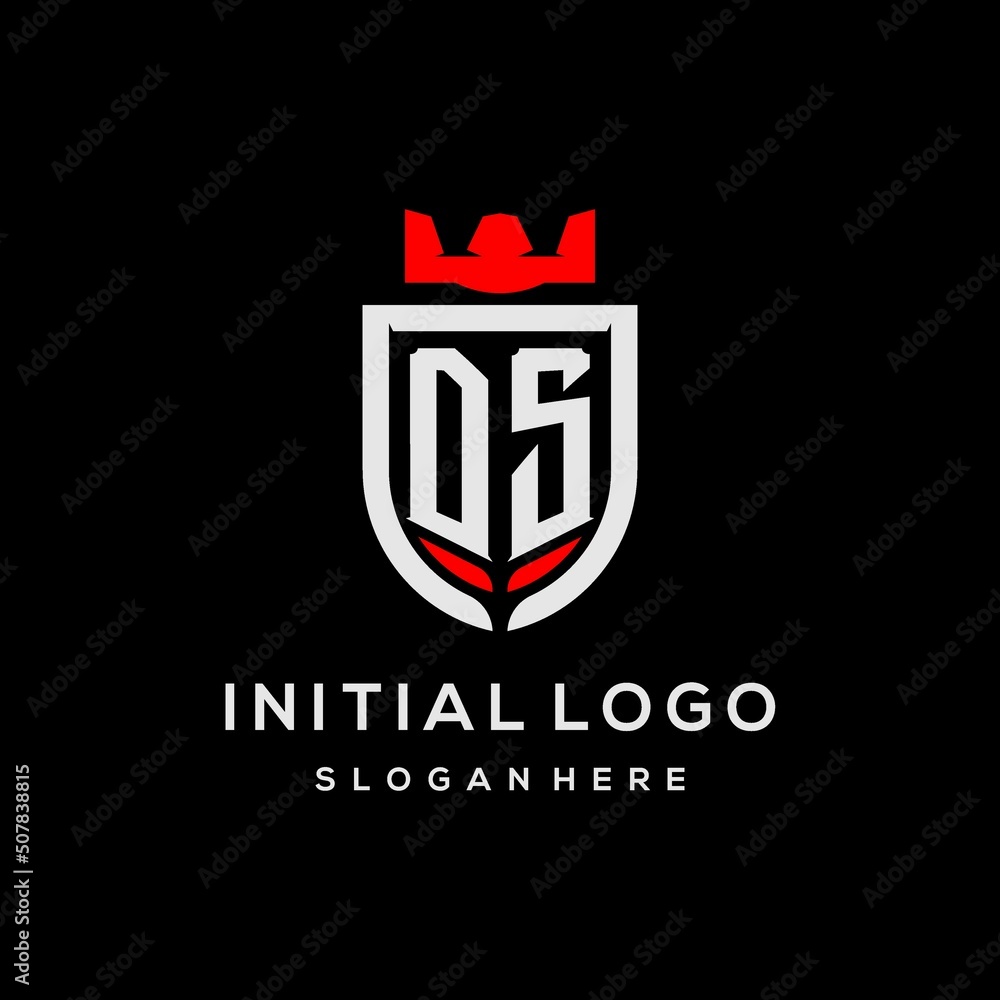 Letter DS shield logo gaming, creative esport logo monogram ideas Stock ...