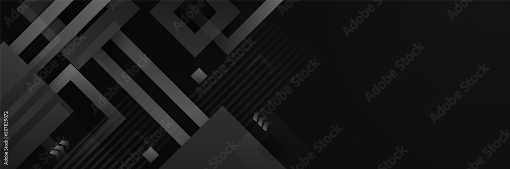 Black abstract banner background Stock Vector | Adobe Stock