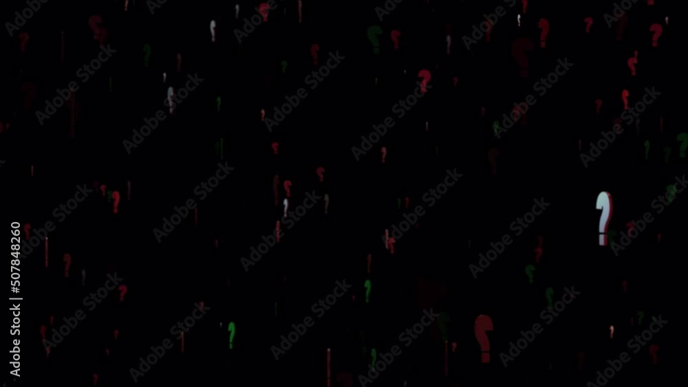 Question Marks Alpha Transparent Background Loop 4k Stock Video | Adobe ...