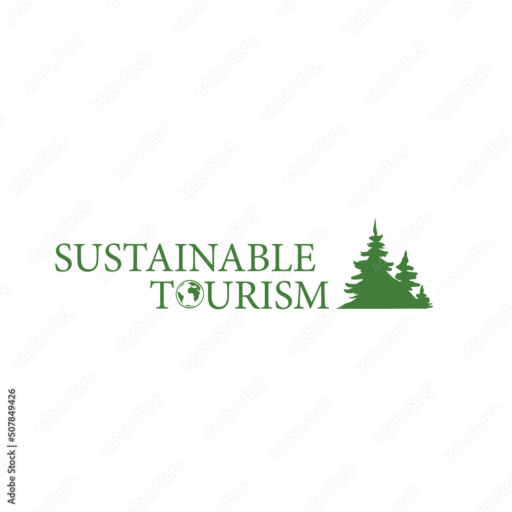 Sustainable tourism Logo. Green Label for Sustainable Tourism. Green ...