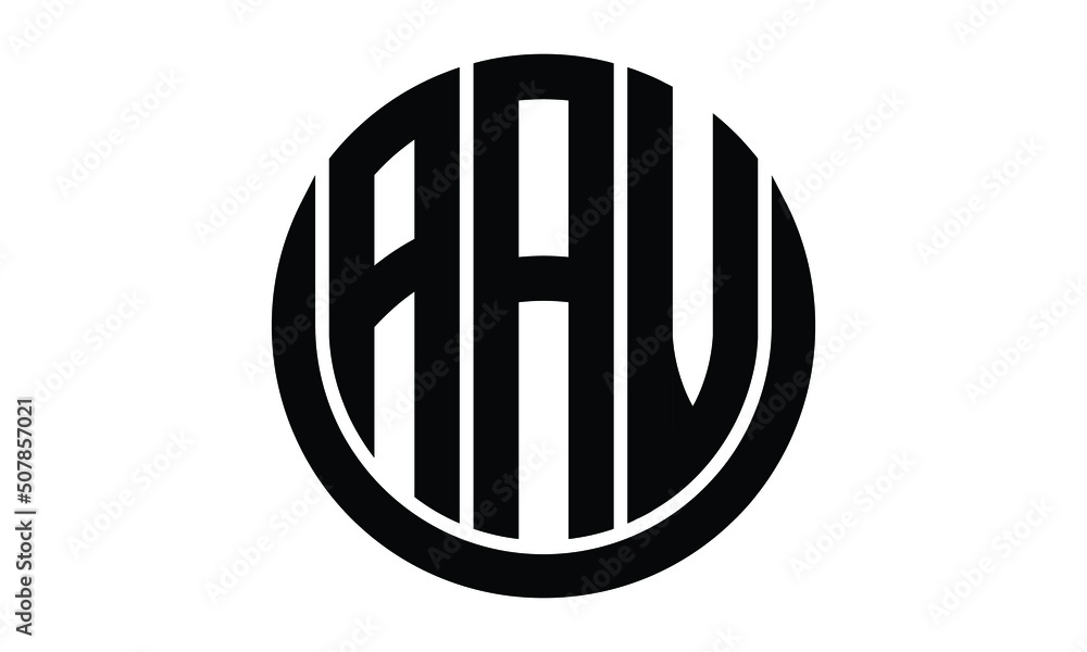 AAV shield with round shape logo design vector template | monogram logo ...