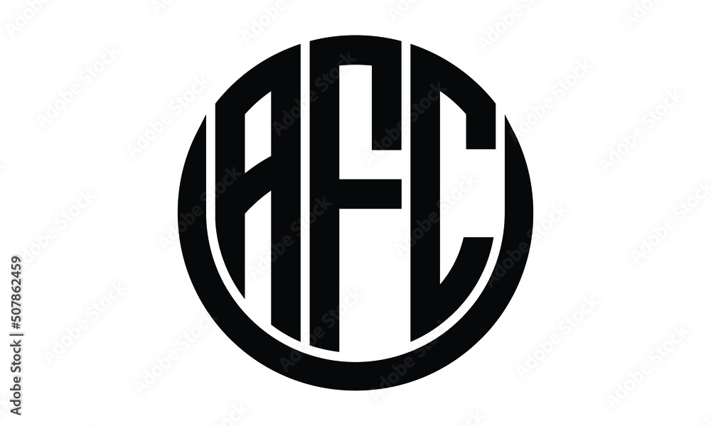 Vetor de AFC shield with round shape logo design vector template ...
