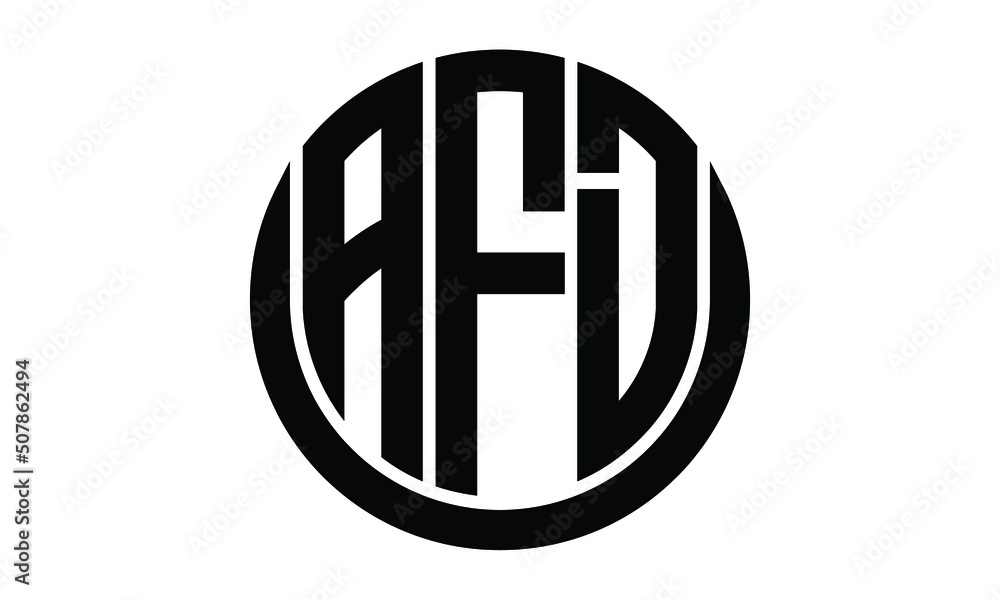 AFD shield with round shape logo design vector template | monogram logo ...
