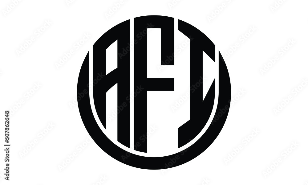 AFI shield with round shape logo design vector template | monogram logo ...