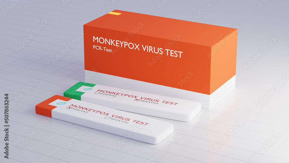 Monkeypox Virus PCR Test, to detect monkey pox. 3d rendering medical ...