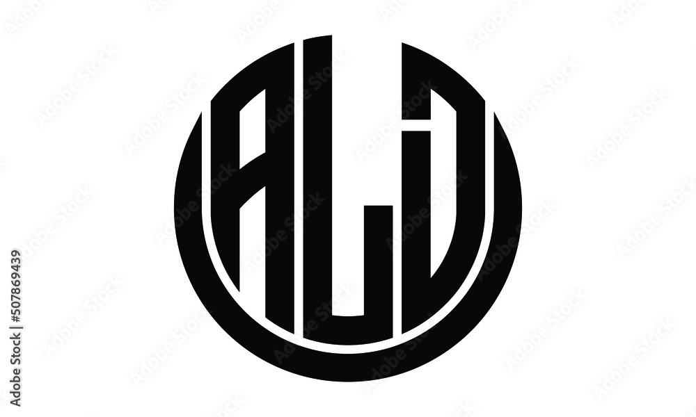 Vetor do Stock: ALD shield with round shape logo design vector template ...