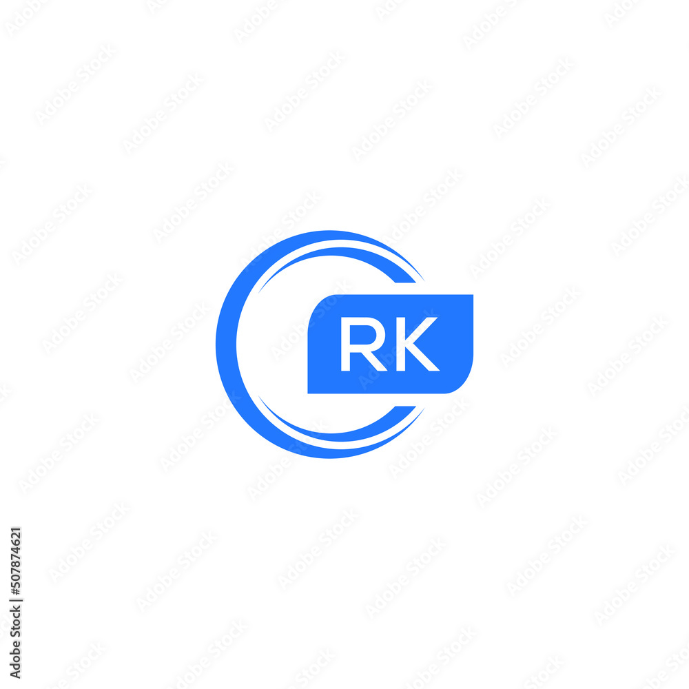RK 2 letter design for logo and icon.RK monogram logo.vector ...