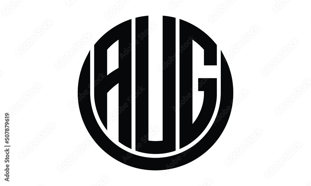 AVG shield with round shape logo design vector template | monogram logo ...