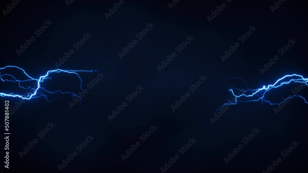 Blue lightning with dark background, 3d rendering. Stock Video | Adobe ...