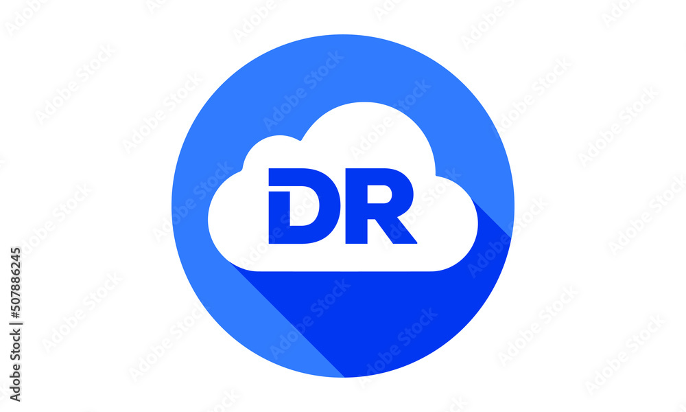 DR cloud technology logo design vector template | monogram logo | abstract logo | wordmark logo ...