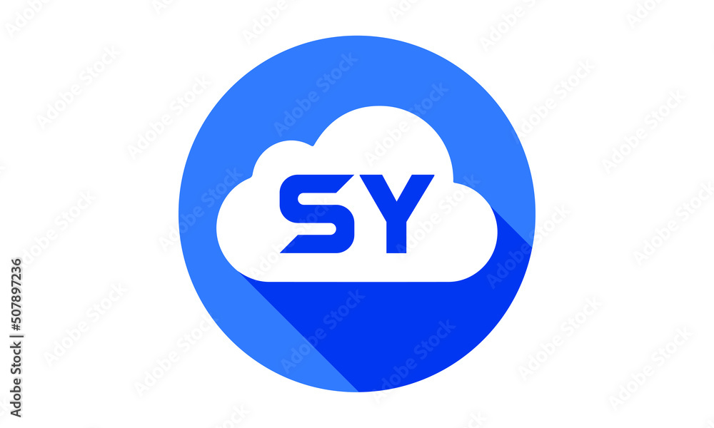 SY cloud technology logo design vector template | monogram logo ...