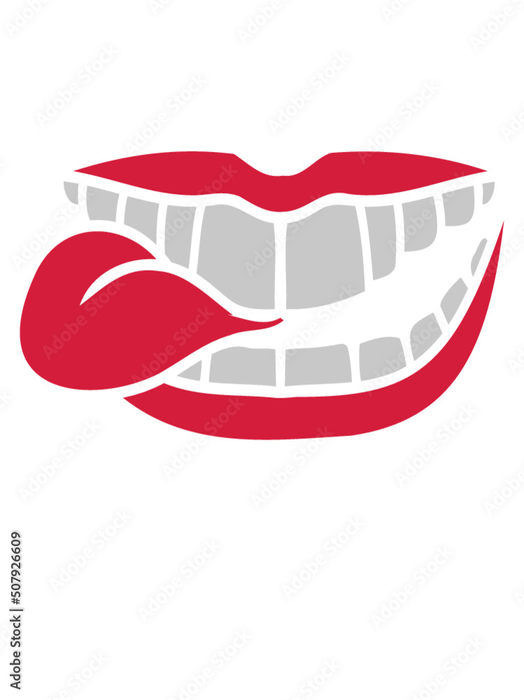 Comic Mund Zunge Stock Vector | Adobe Stock